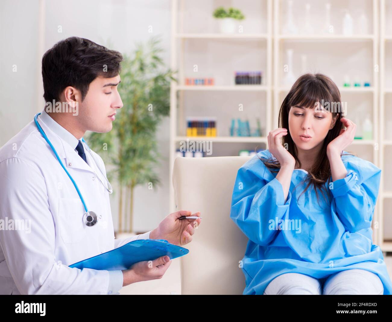 The doctor discussing blood transfusion with patient Stock Photo - Alamy