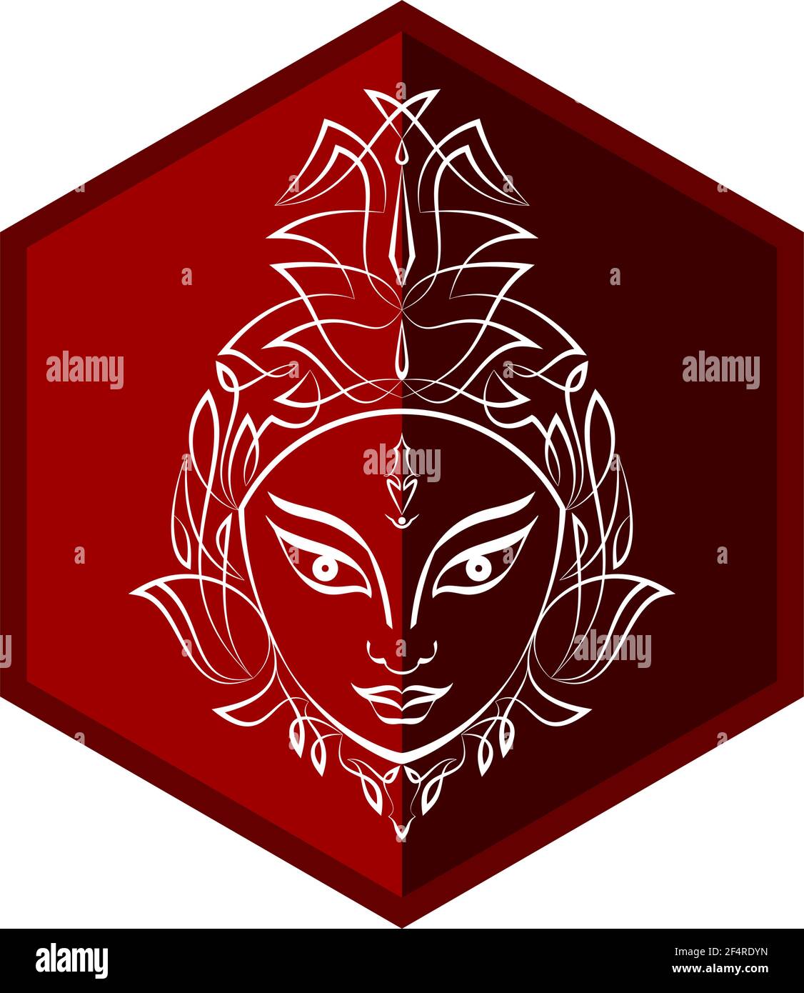 Durga Goddess of Power Vector Illustration Stock Vector Image & Art - Alamy