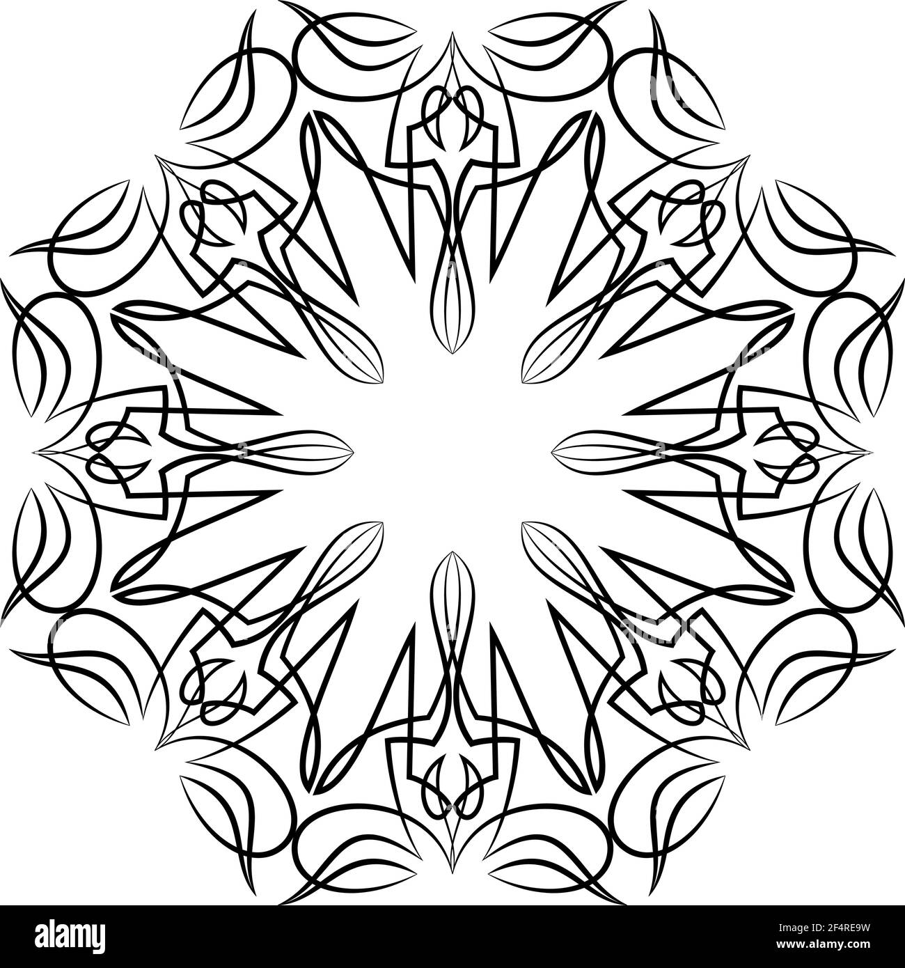 Pinstripe Design Circular Vinyl Ready Vector Illustration Stock Vector ...