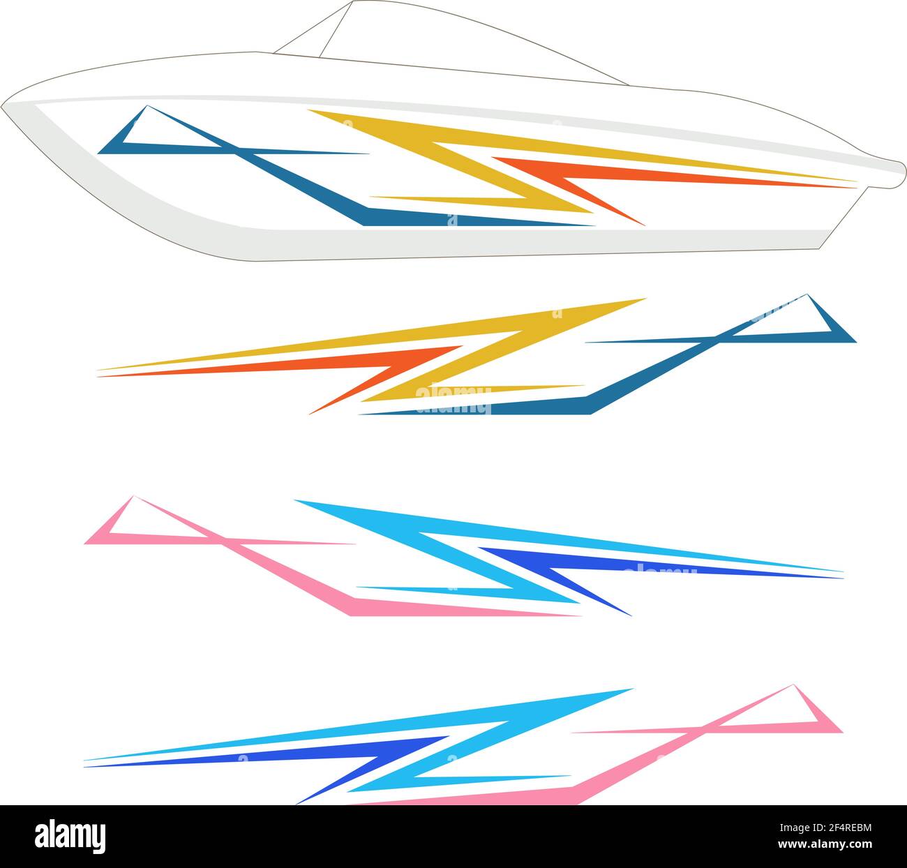 Boat Graphics, Stripe : Vinyl Ready Vector Illustration Stock Vector ...
