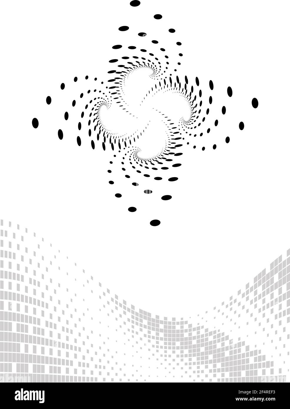 Background Composition, Web Template (Halftone) Vector Illustration ...