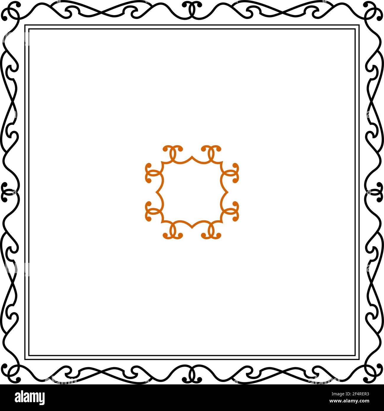 Frame Border Decorative Design Vector Art Illustration Stock Vector ...