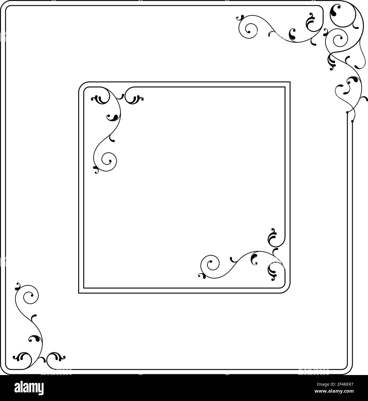 Frame Border Decorative Design Vector Art Illustration Stock Vector ...