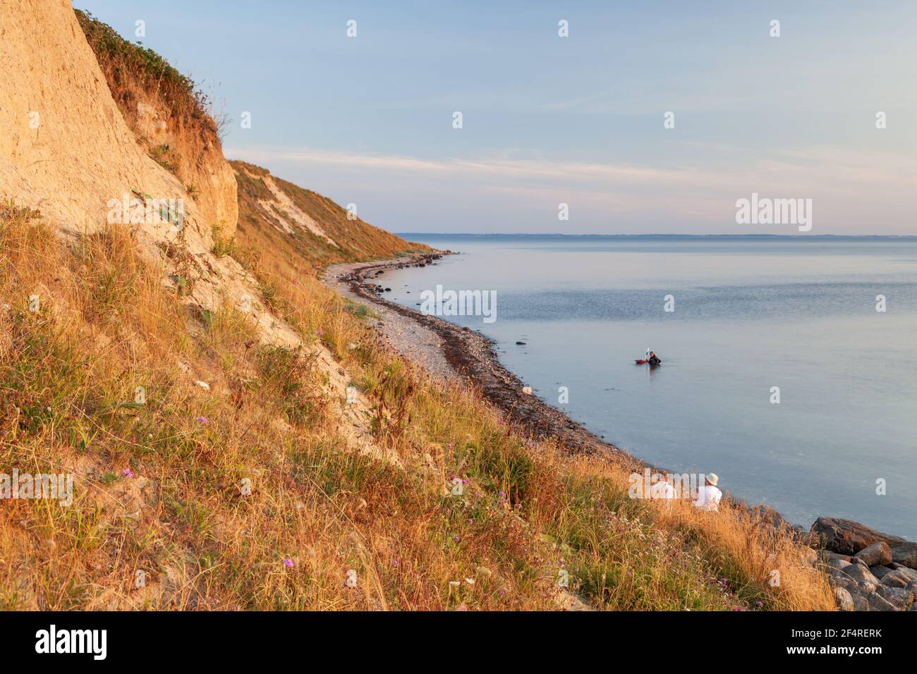 geography / travel, Denmark, Syddanmark, isle Funen, steep coast in the ...