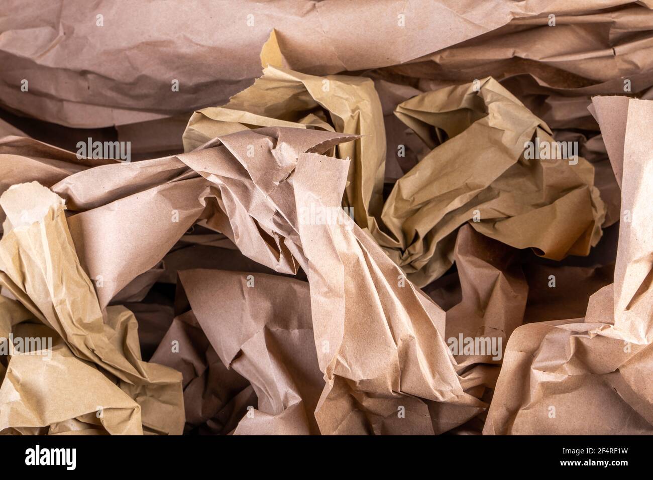 Open cardboard box with paper filling, for safe transport during parcel ...