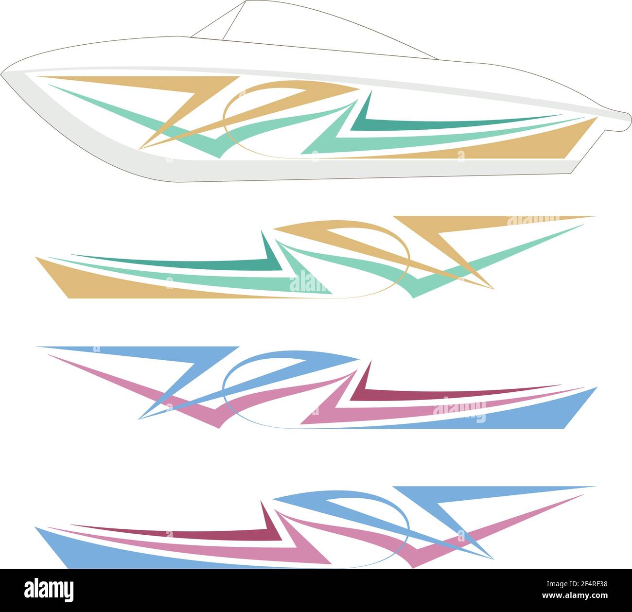 Boat Graphics, Stripe : Vinyl Ready Vector Illustration Stock Vector ...