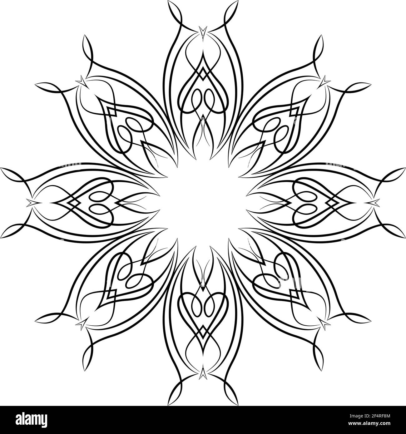 Pinstripe Design Circular Vinyl Ready Vector Illustration Stock Vector ...