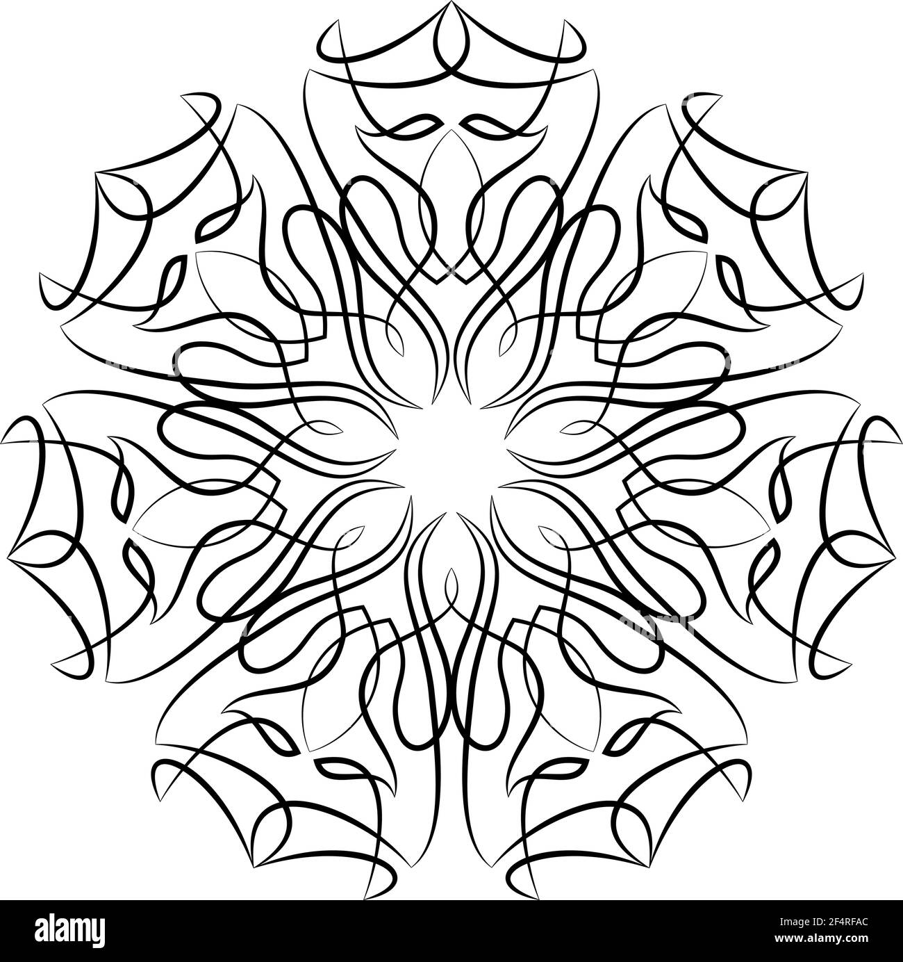 Pinstripe Design Circular Vector Art Illustration Stock Vector Image ...