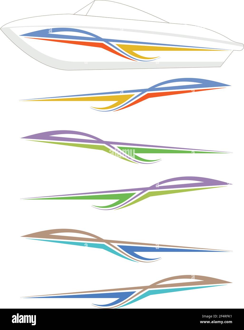 Boat Graphics, Stripe : Vinyl Ready Vector Illustration Stock Vector ...