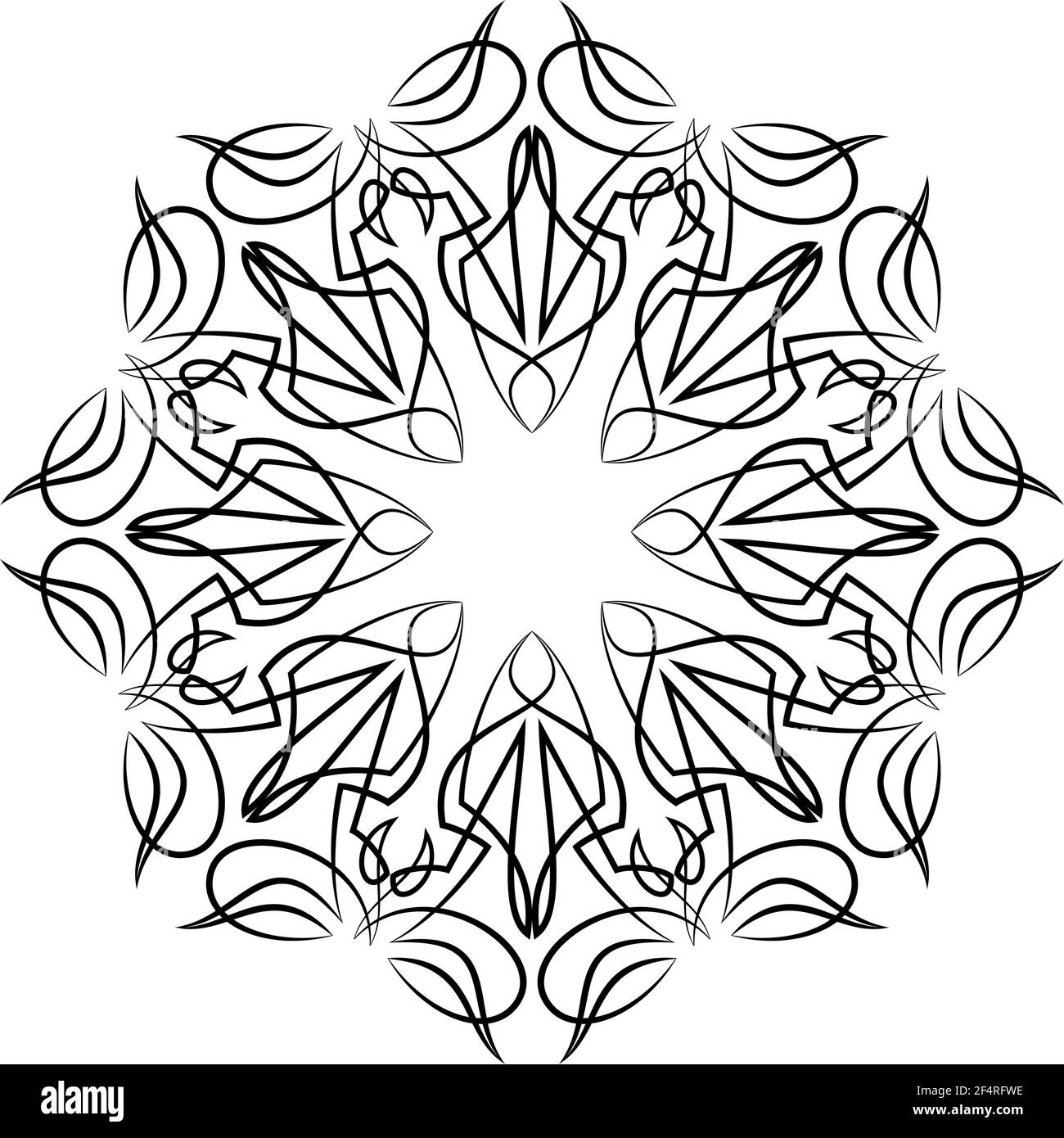 Pinstripe Design Circular Vinyl Ready Vector Illustration Stock Vector ...