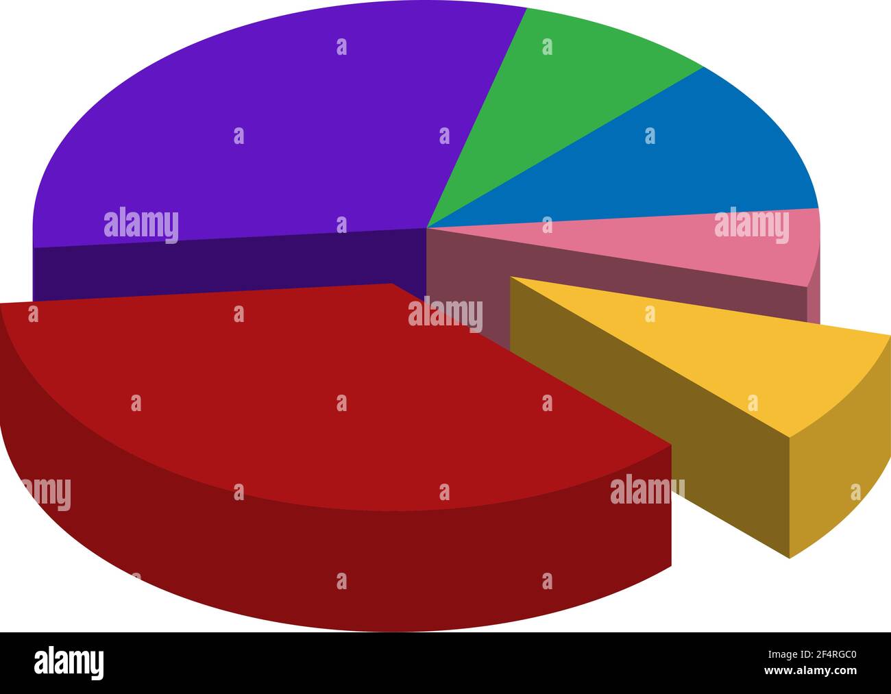 Pie Chart 3D Icon Vector Illustration Stock Vector Image & Art - Alamy