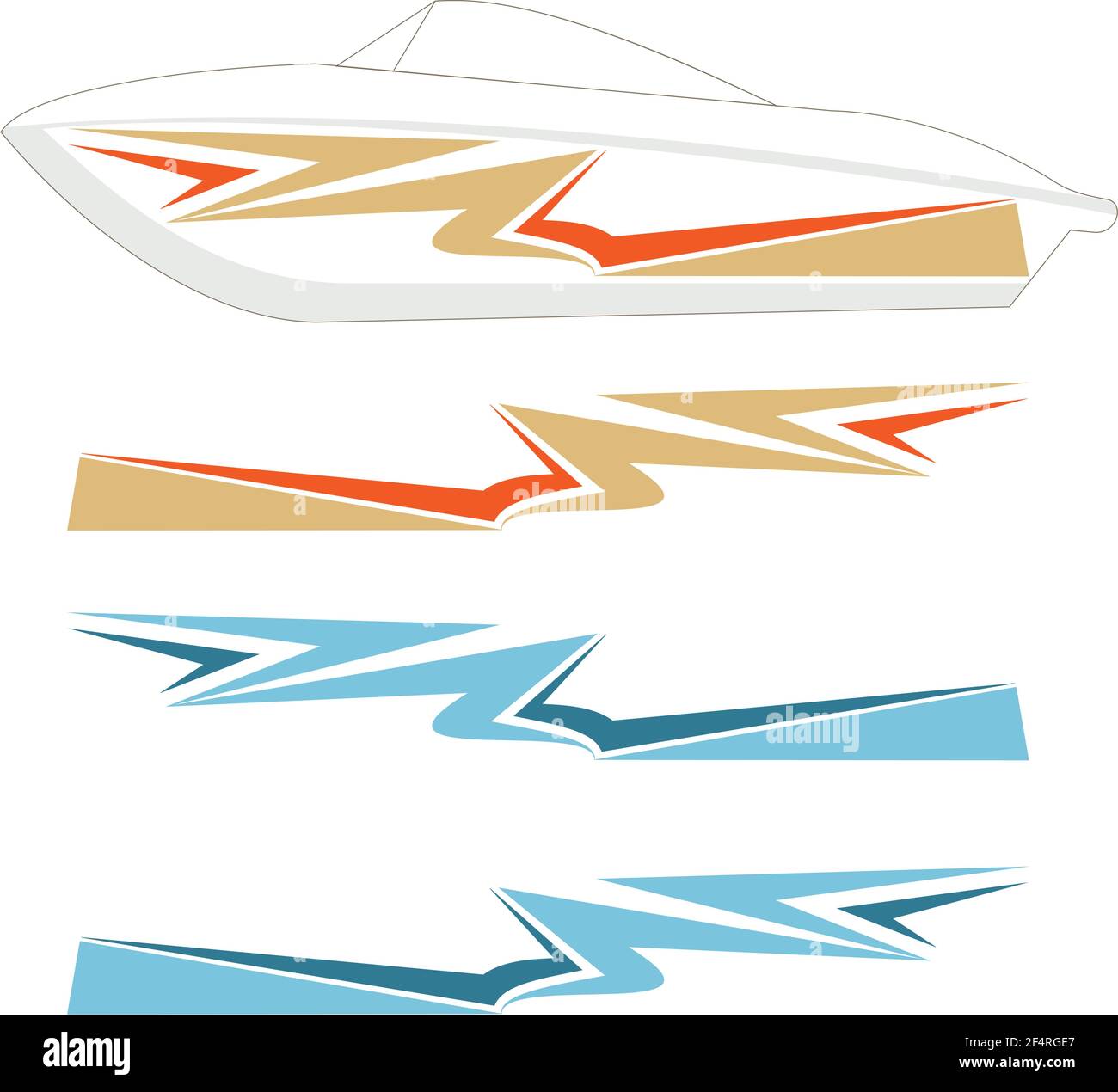 Boat Graphics, Stripe : Vinyl Ready Vector Illustration Stock Vector ...