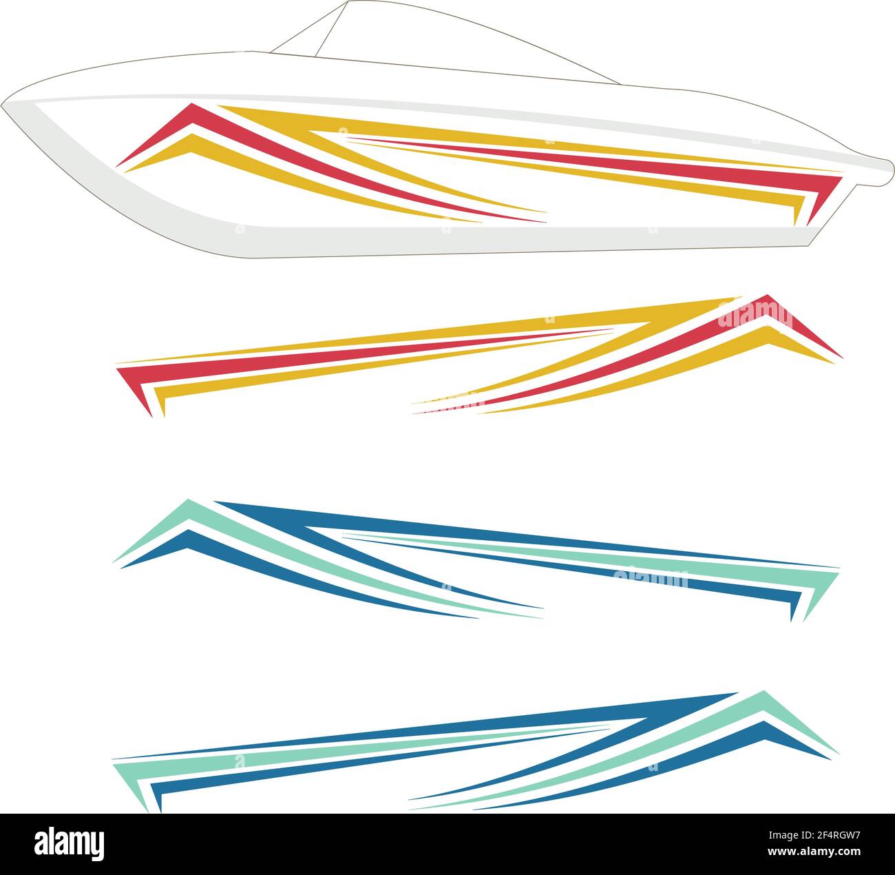Boat Graphics, Stripe : Vinyl Ready Vector Illustration Stock Vector ...