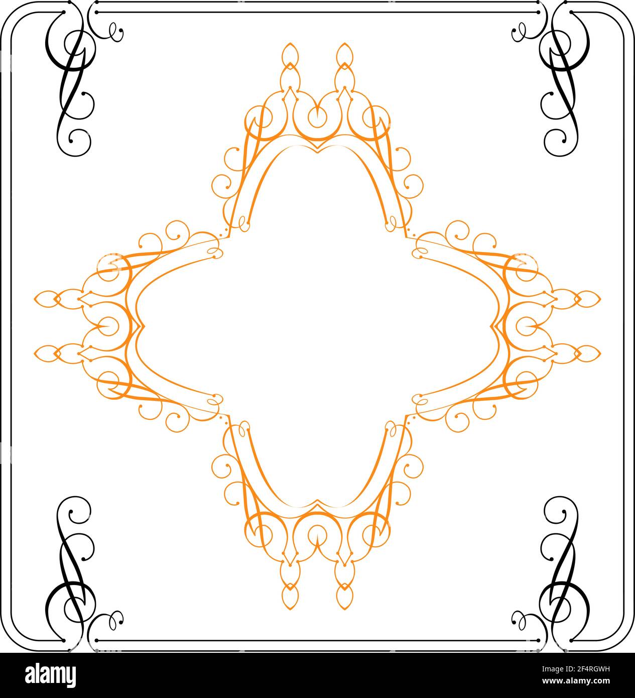 Frame Border Decorative Design Vector Art Illustration Stock Vector ...