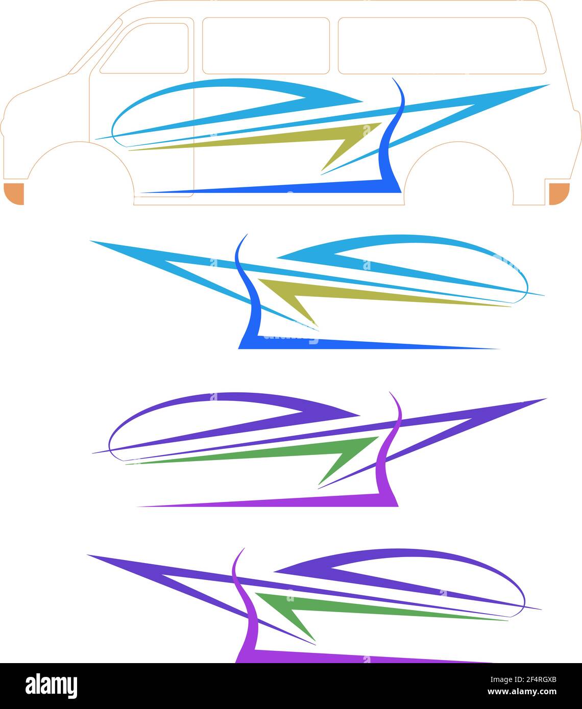 Vehicle Graphics, Stripe : Vinyl Ready Vector Art Stock Vector Image ...
