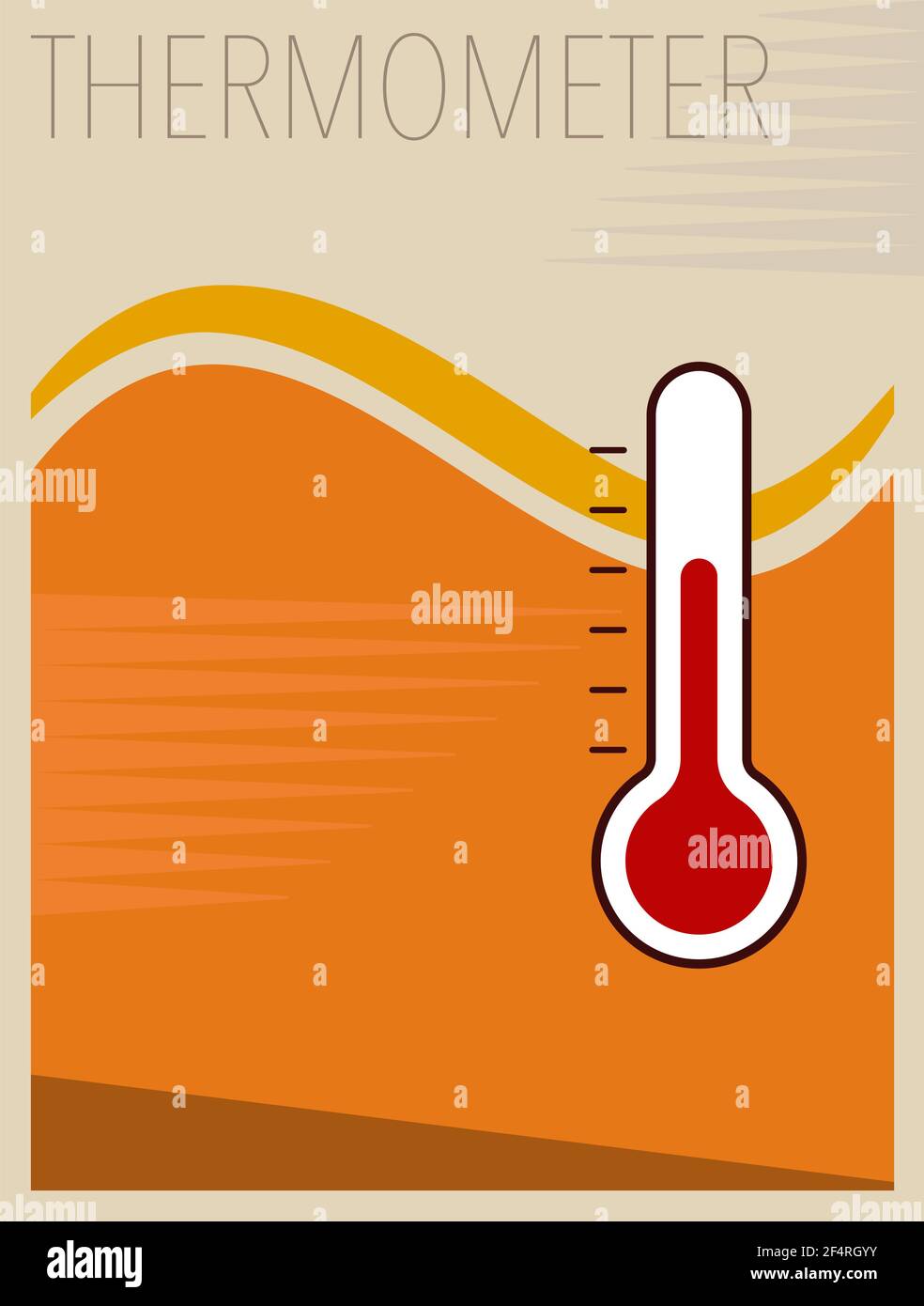 Thermometer Creative Minimal Design Vector Art Illustration Stock ...