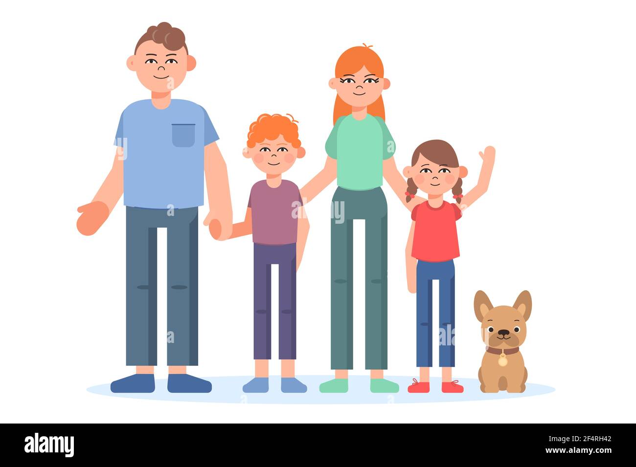 Happy family characters. Vector illustration in a flat style Stock ...