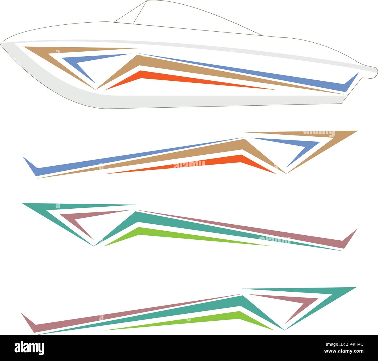 Boat Graphics, Stripe : Vinyl Ready Vector Illustration Stock Vector ...
