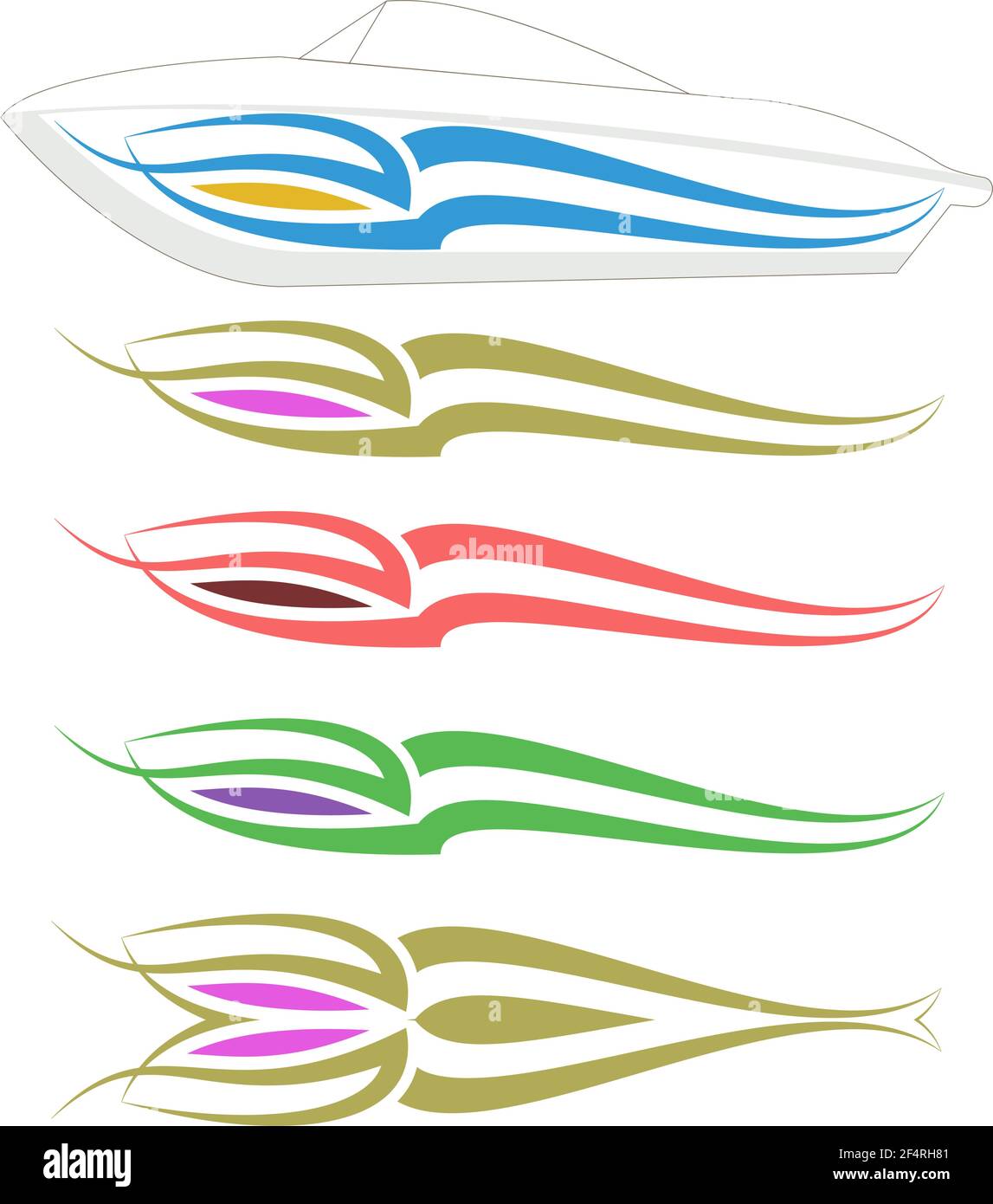 Boat Graphics, Stripe : Vinyl Ready Vector Illustration Stock Vector ...