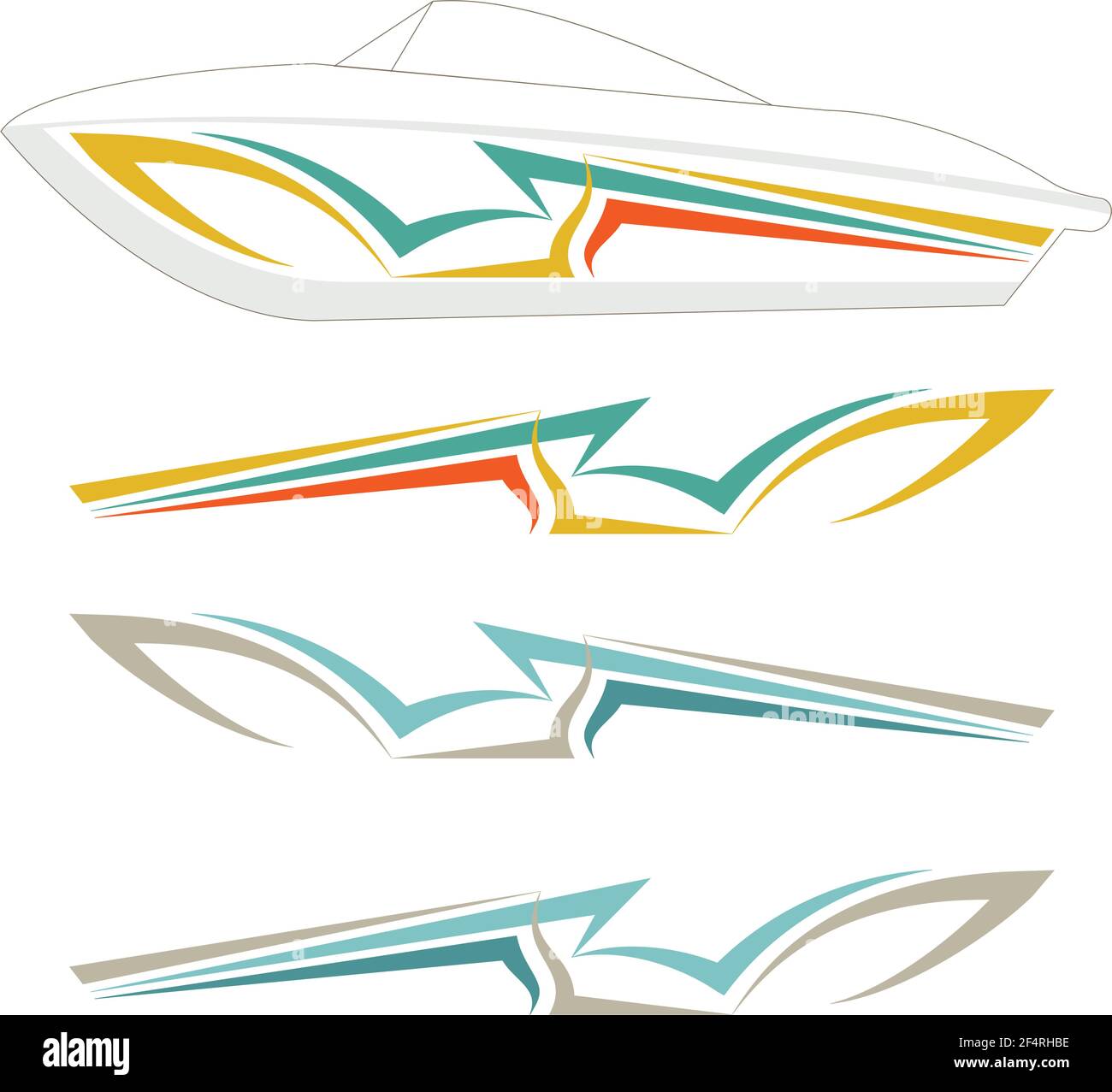 Boat Graphics, Stripe : Vinyl Ready Vector Illustration Stock Vector ...