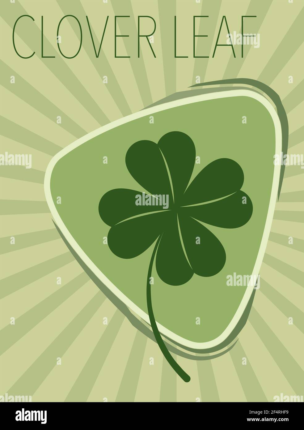 Clover Leaf Minimal Design Vector Art Illustration Stock Vector Image ...