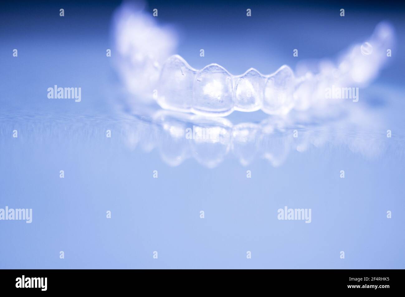 Retainer splint and transparent teeth corrector. No people Stock Photo ...