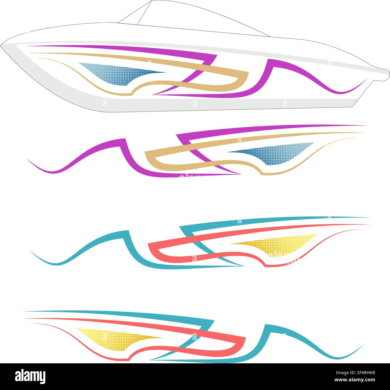 Boat Graphics, Stripe : Vinyl Ready Vector Illustration Stock Vector ...