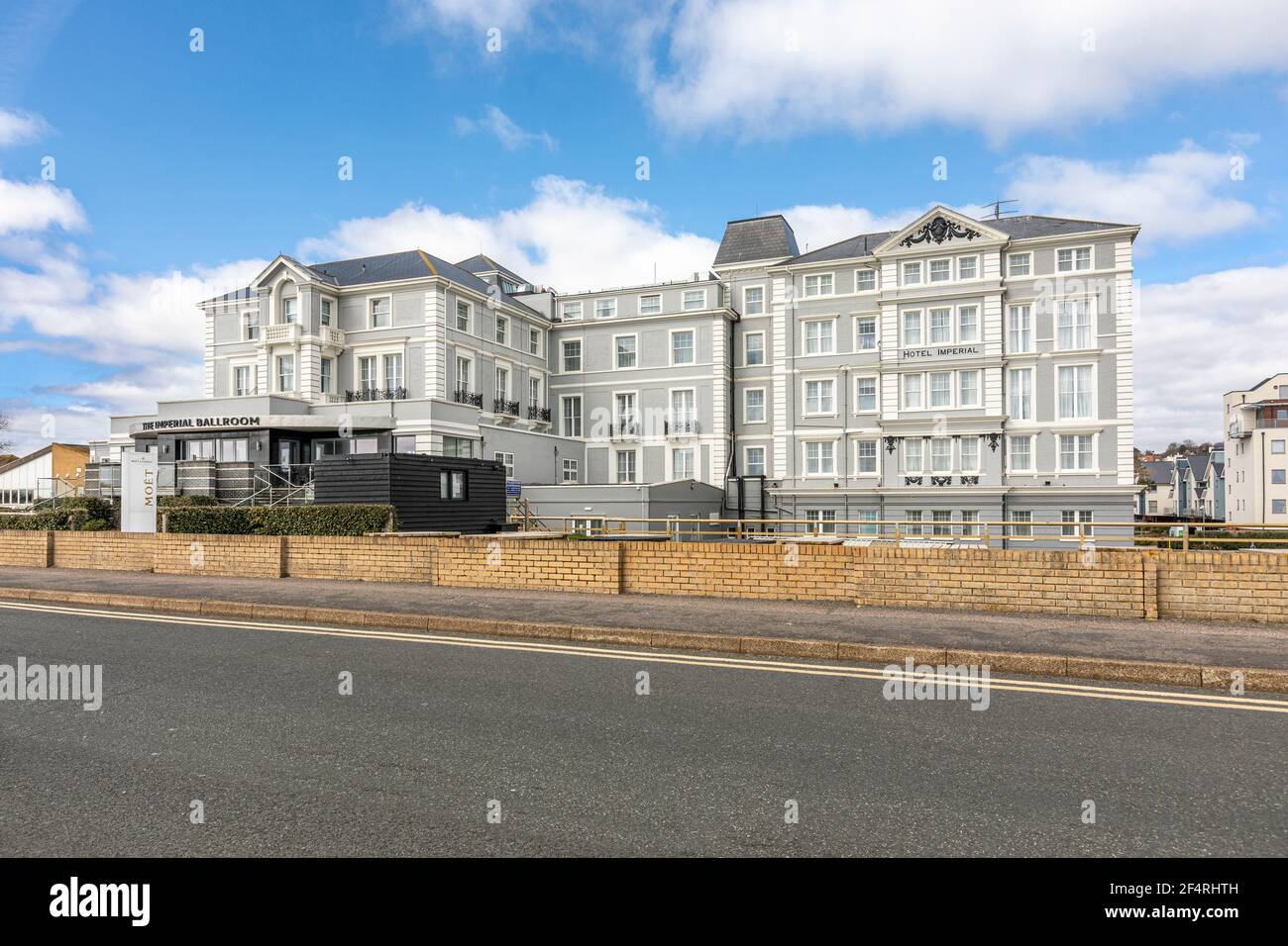 The Hythe Imperial Hotel, on Princes Parade, Hythe, Kent Stock Photo ...