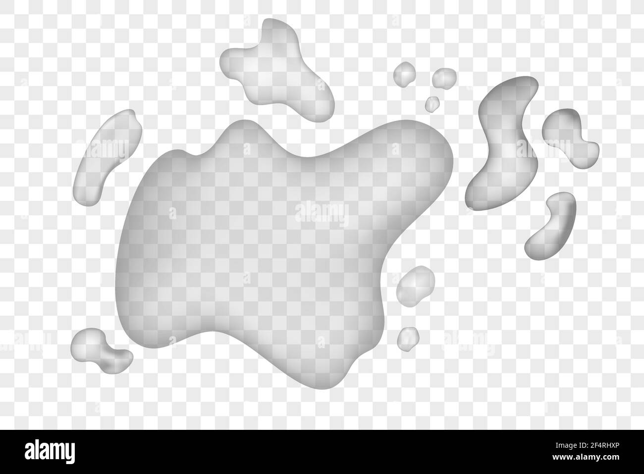 Vector Realistic Spill Water, at Transparent Effect Background Stock ...