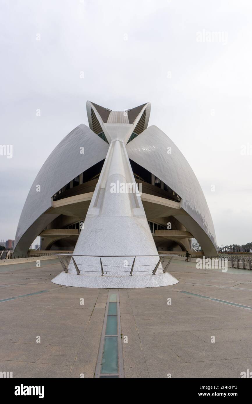 Valencia, Spain - 3 March, 2021: view of the opera house in the City of ...