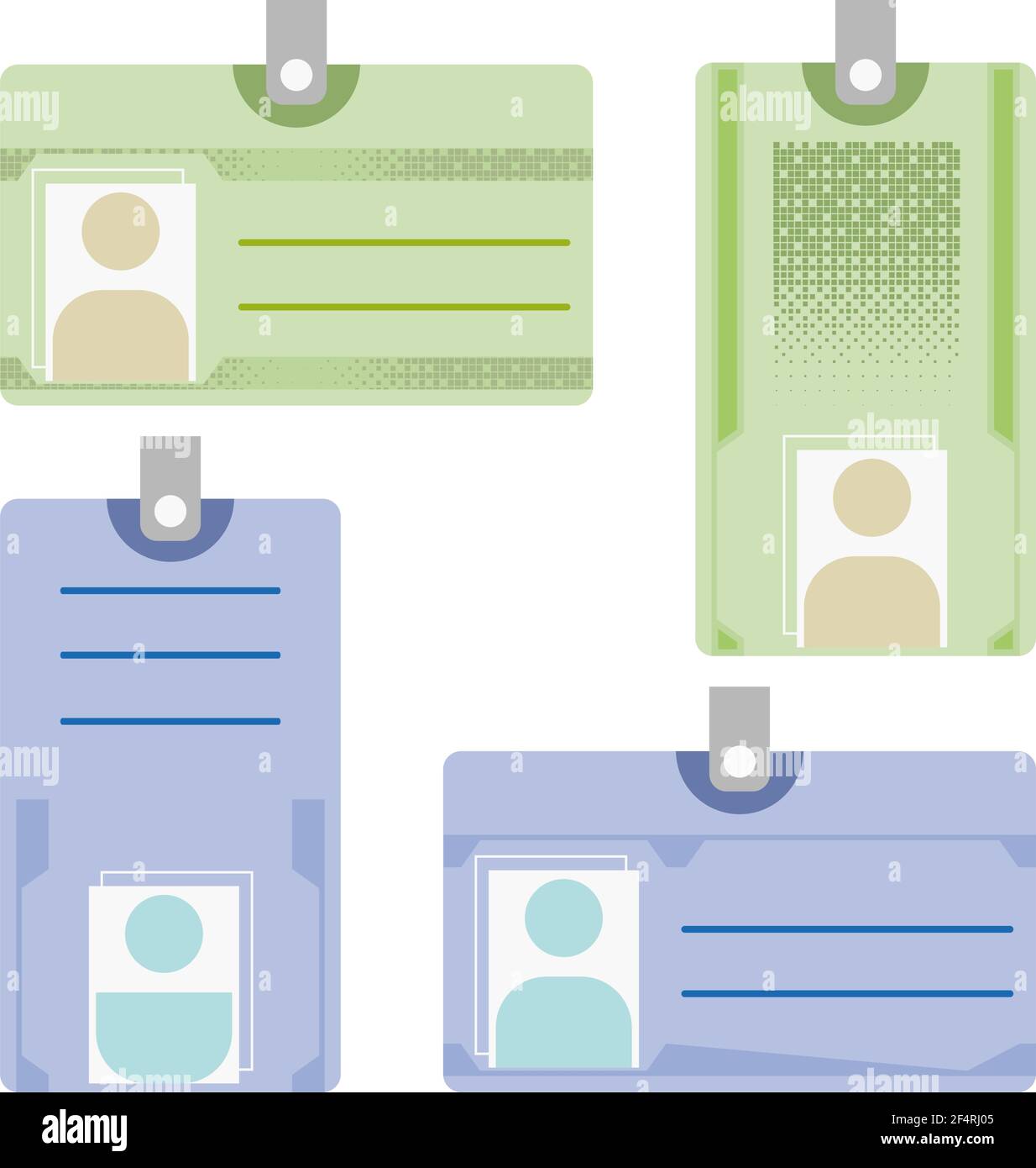 Photo Id Card, Identity Card Vector Illustration Stock Vector Image ...