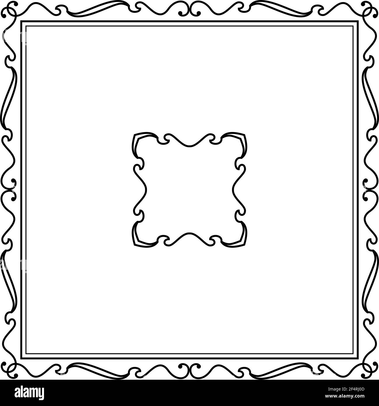 Decorative art deco vector Black and White Stock Photos & Images - Alamy