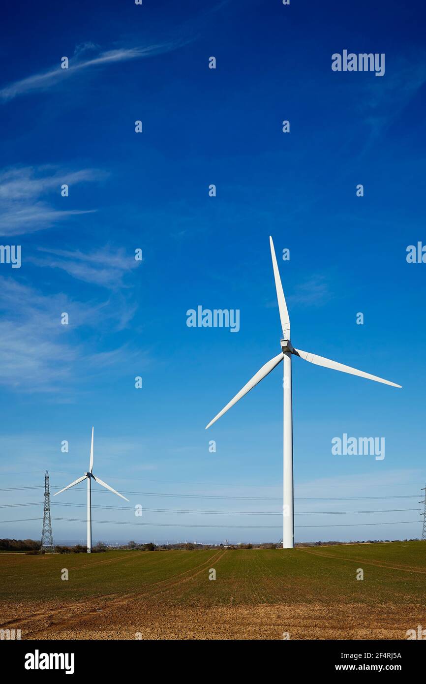 Wind Turbines Seamer. North Yorkshire. U.K.150321 Stock Photo - Alamy