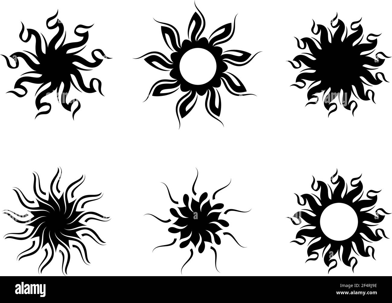 Tribal Tattoo Sun Design Vector Art Illustration Stock Vector Image & Art - Alamy