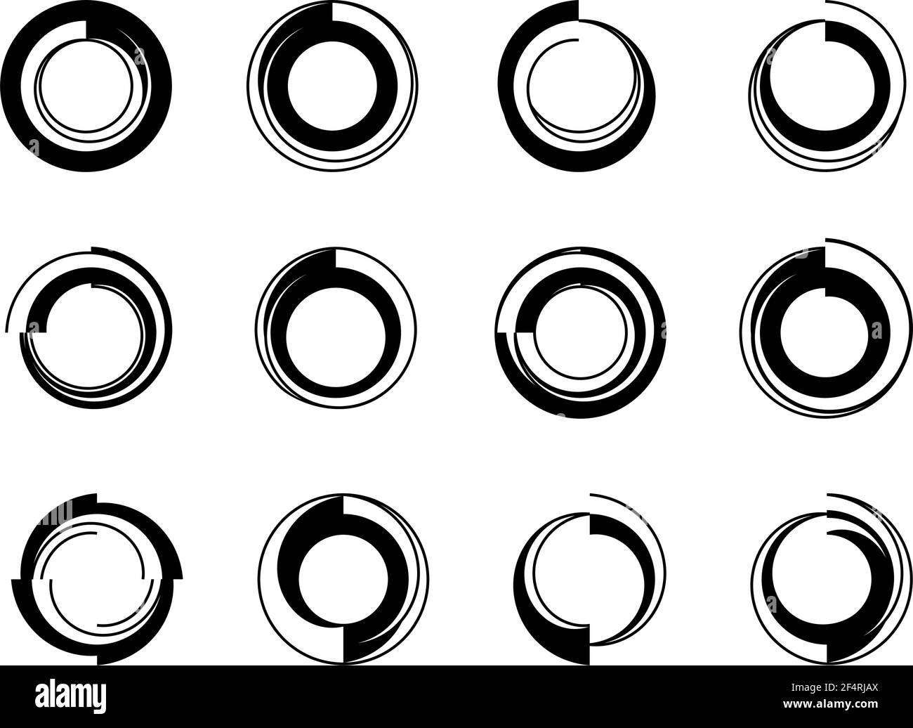Circle Stylized Abstract Shape Vector Art Illustration Stock Vector ...