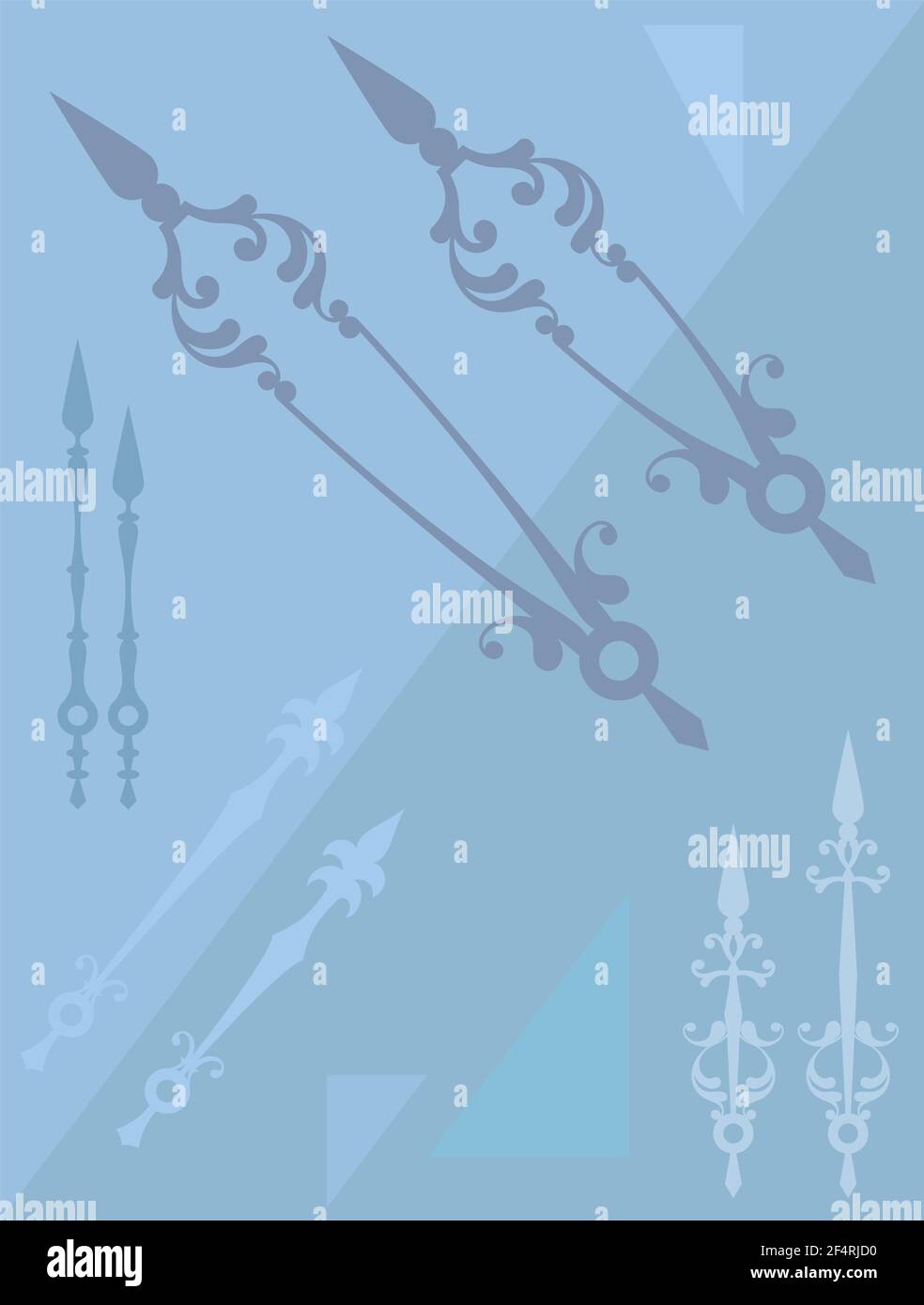 Clock Hands (Arms) Design Vector Art Illustration Stock Vector Image ...