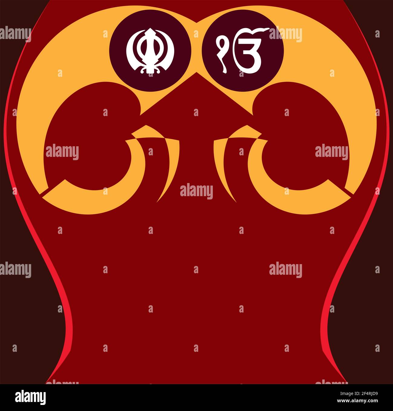 Ek Onkar, Khanda The Holy Motif Vector Illustration Stock Vector Image ...