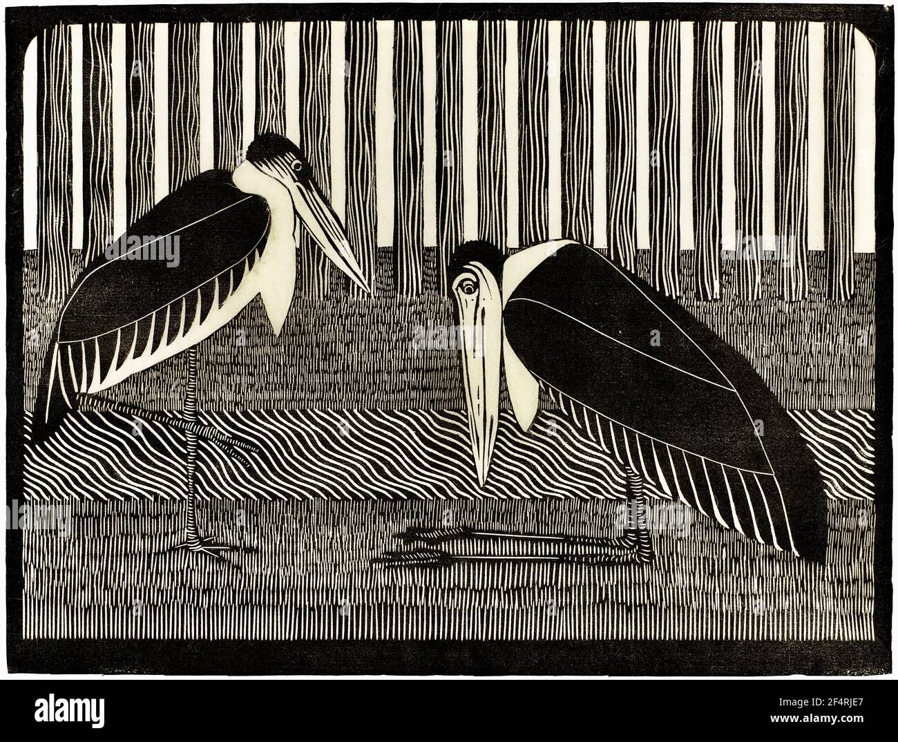 Samuel Jessurun de Mesquita artwork - Two Marabou Stock Photo - Alamy