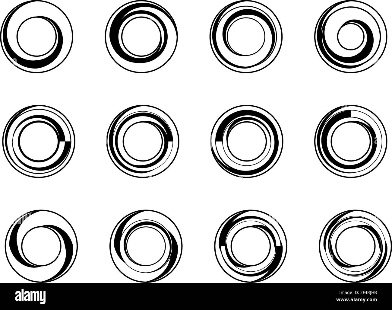 Circle Stylized Abstract Shape Vector Art Illustration Stock Vector ...