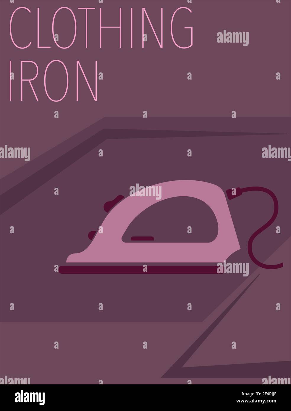 Clothing Iron Minimal Design Vector Art Illustration Stock Vector Image ...