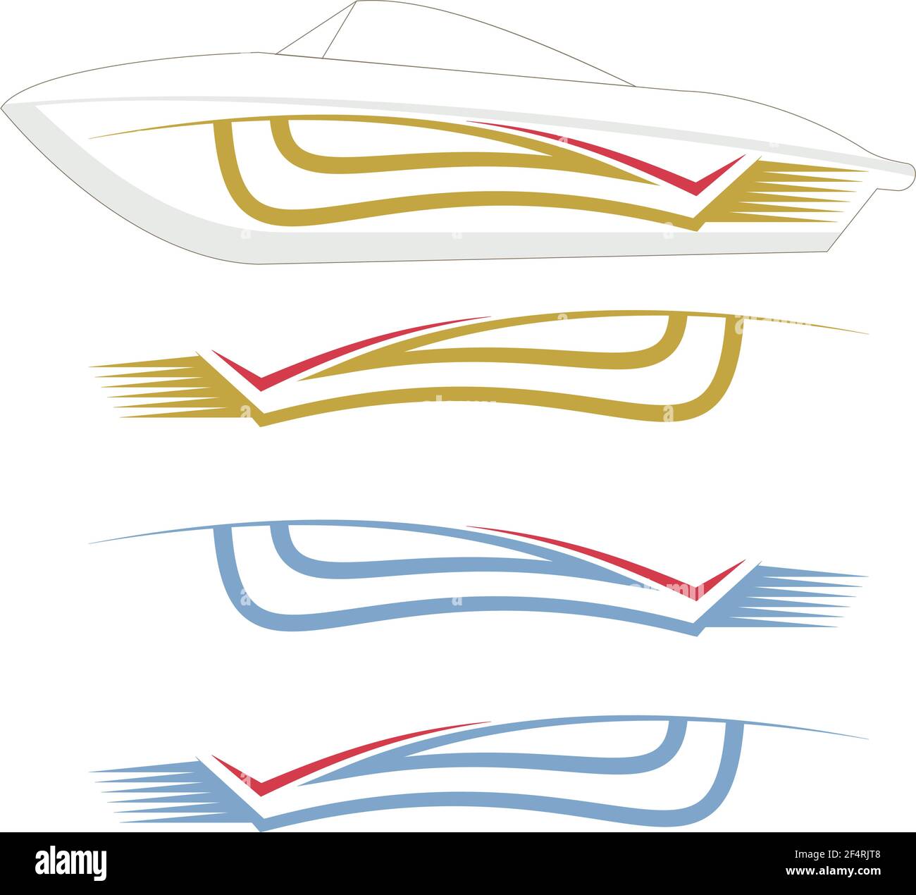 Boat Graphics, Stripe : Vinyl Ready Vector Illustration Stock Vector ...