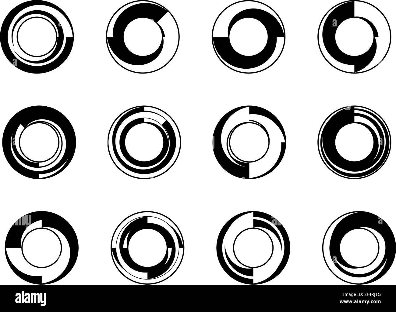 Circle Stylized Abstract Shape Vector Art Illustration Stock Vector ...