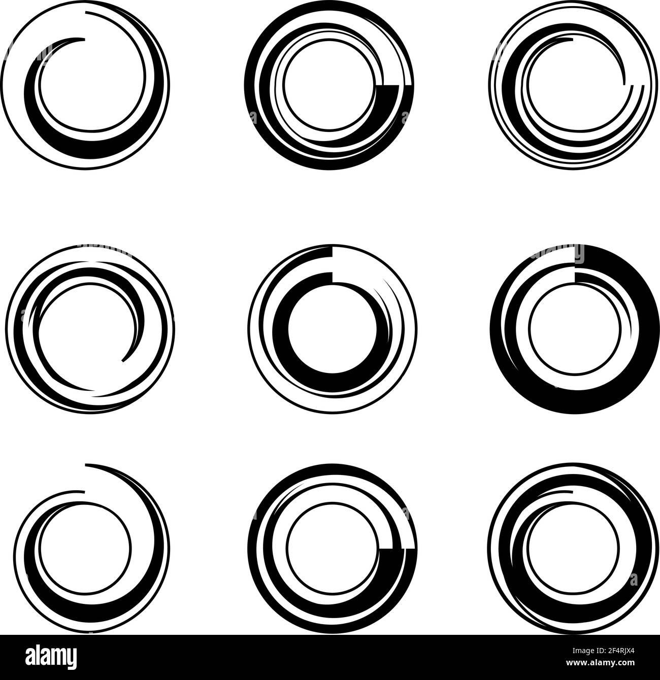 Circle Stylized Abstract Shape Vector Art Illustration Stock Vector ...