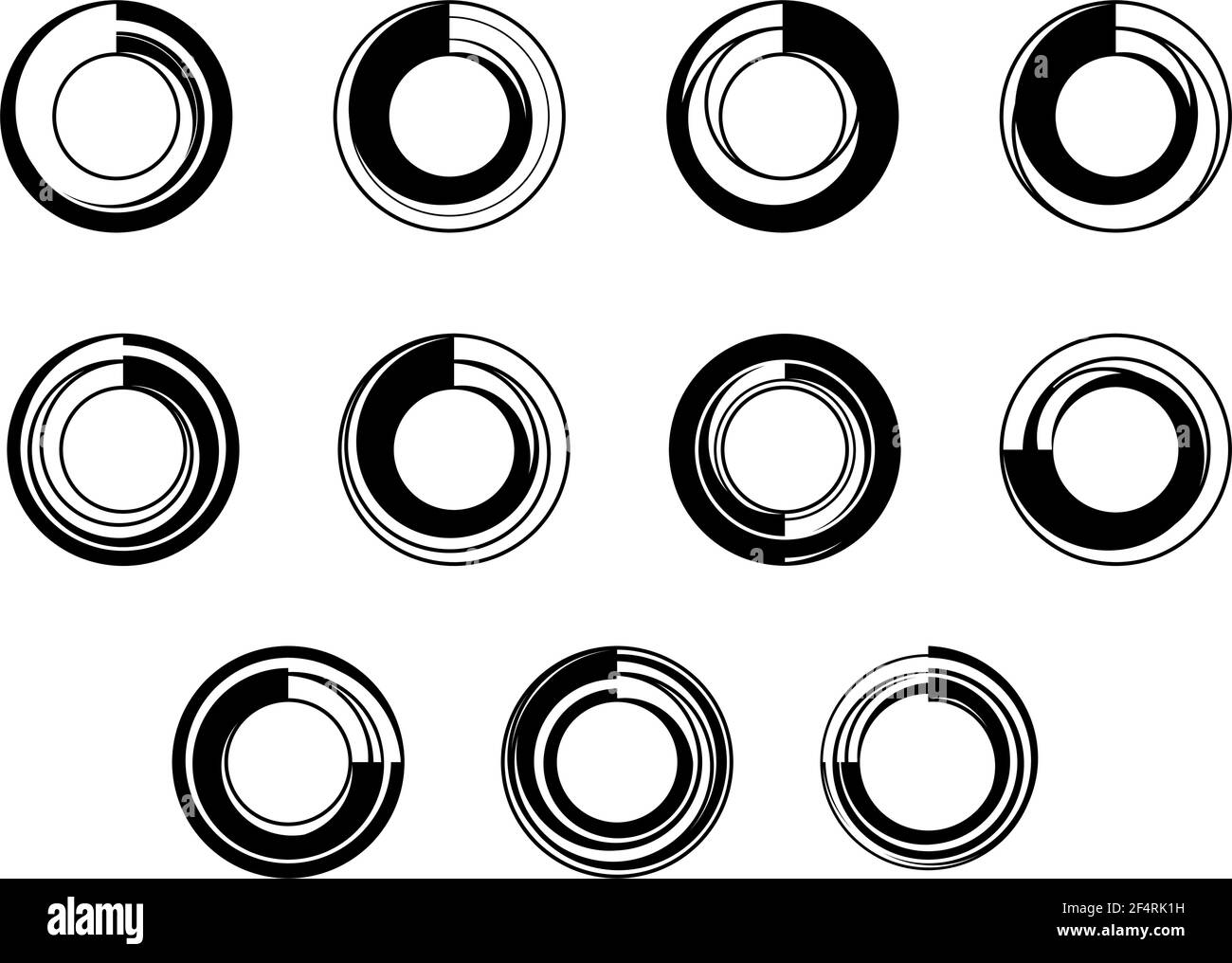 Circle Stylized Abstract Shape Vector Art Illustration Stock Vector ...