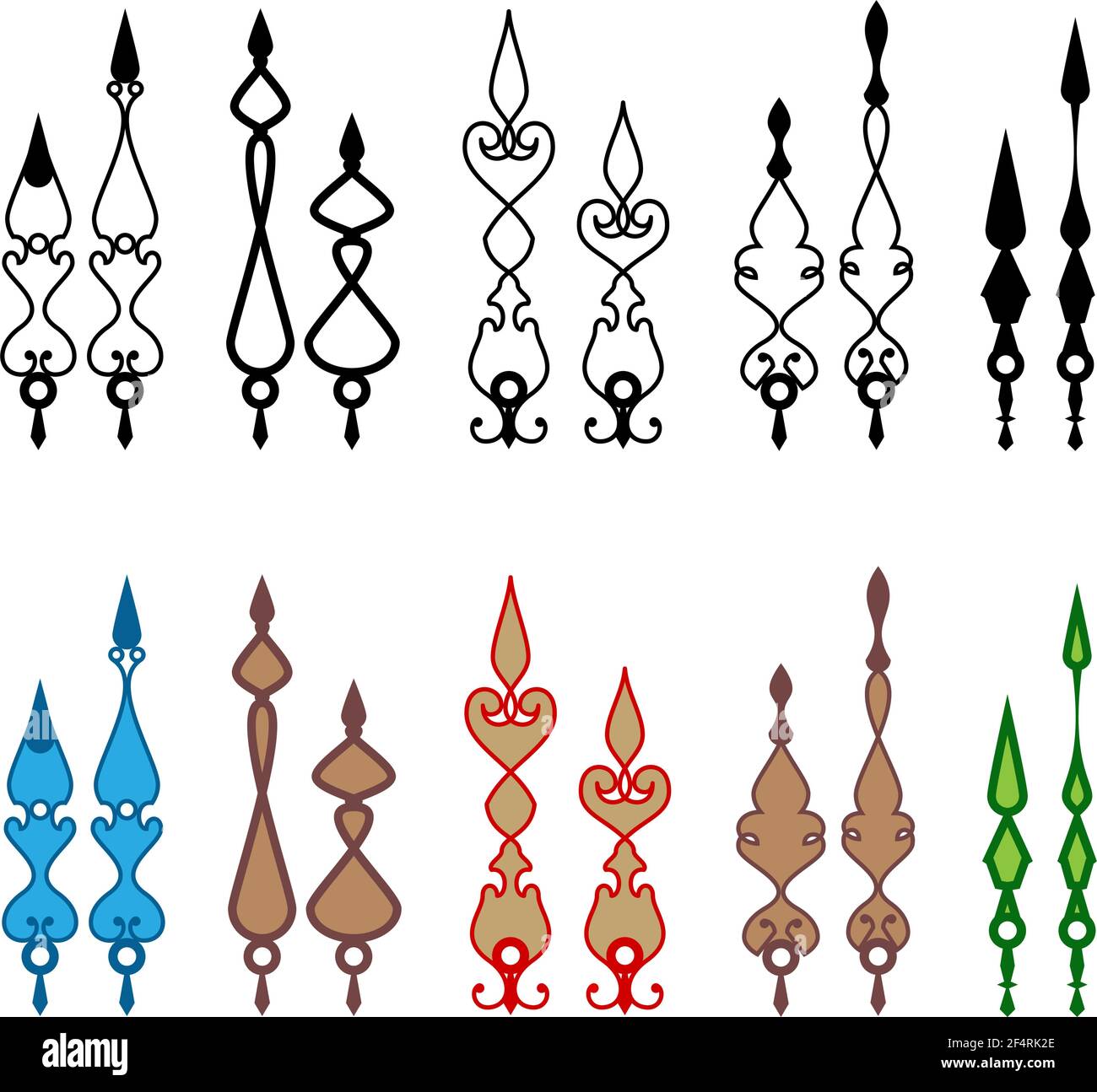 Clock Hands (Arms) Design Vector Art Illustration Stock Vector Image ...