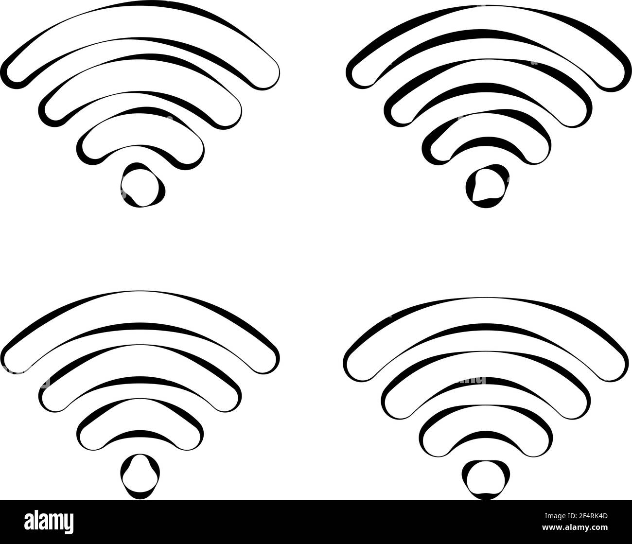 Wifi Icon Calligraphic Design Vector Art Illustration Stock Vector ...