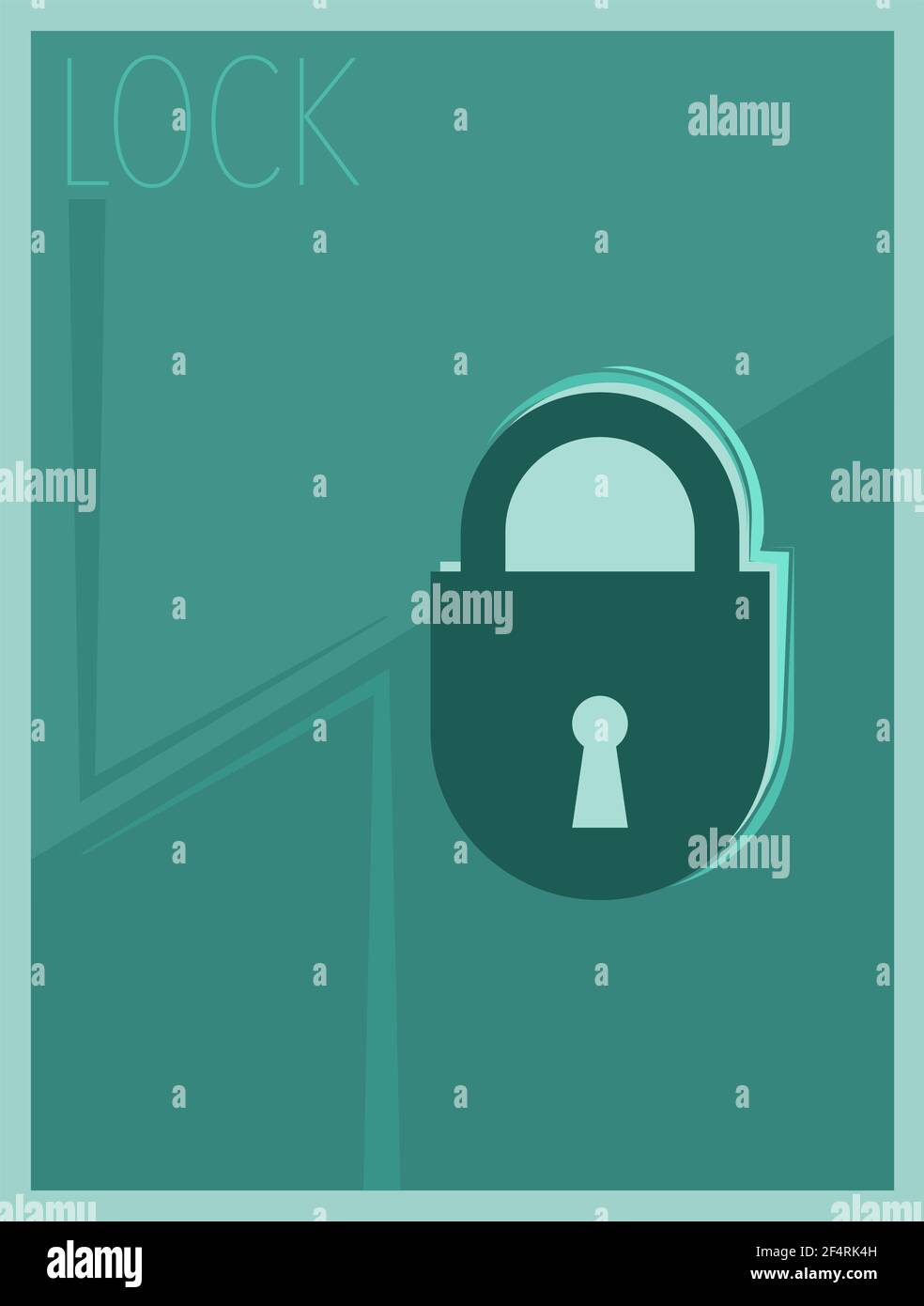 Lock Minimal Design Creative Vector Art Illustration Stock Vector Image ...