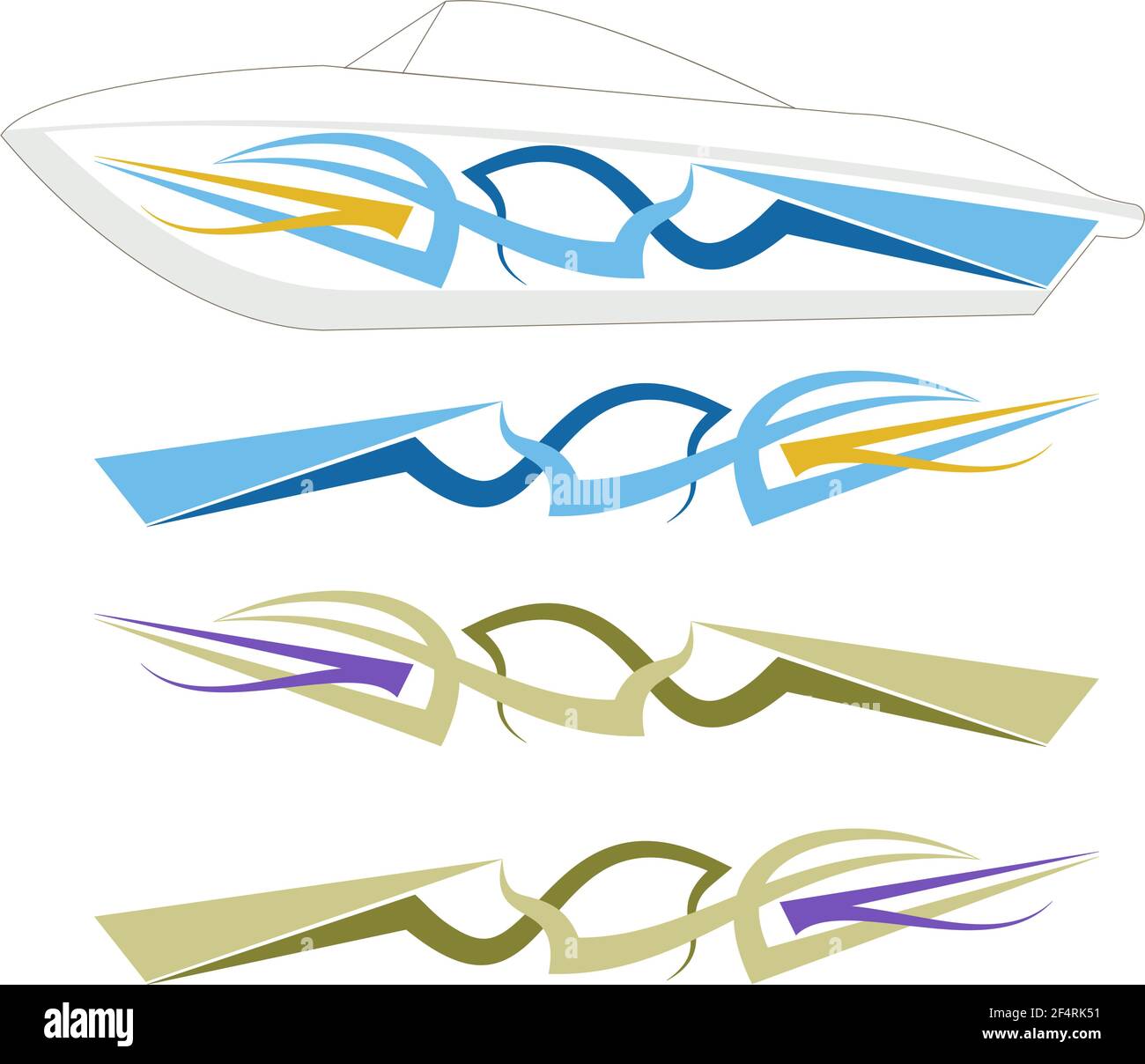 Boat Graphics, Stripe : Vinyl Ready Vector Illustration Stock Vector ...