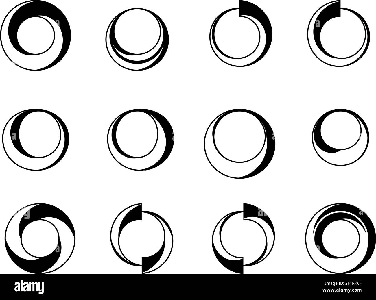 Circle Stylized Abstract Shape Vector Art Illustration Stock Vector ...