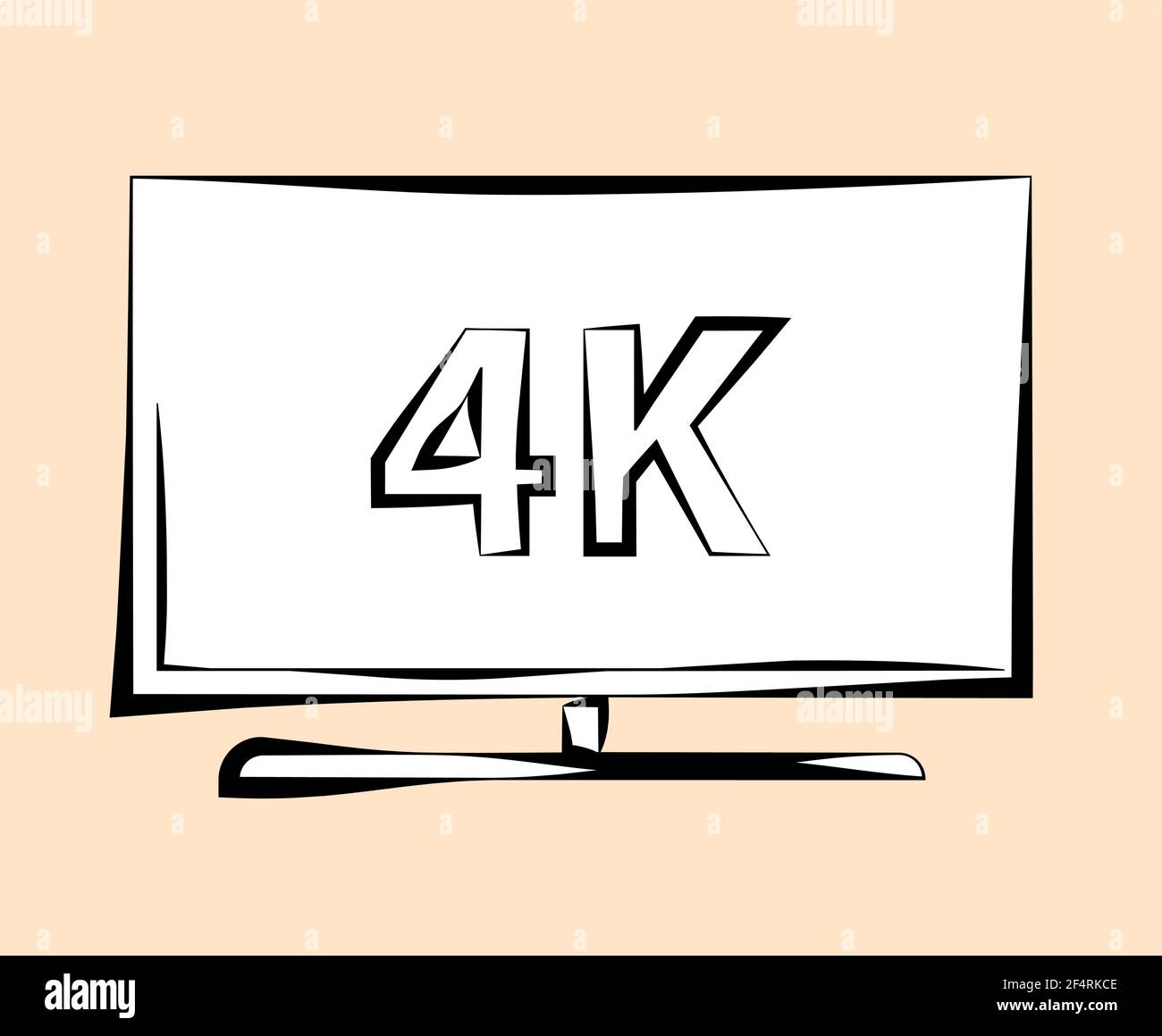 4K TV Icon Vector Illustration Stock Vector Image & Art - Alamy
